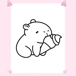 Top 30+ Tranh tô màu capybara đáng yêu và vô tri nhất cho bé