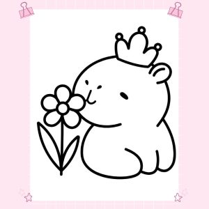 Top 30+ Tranh tô màu capybara đáng yêu và vô tri nhất cho bé