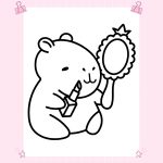 Top 30+ Tranh tô màu capybara đáng yêu và vô tri nhất cho bé