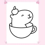 Top 30+ Tranh tô màu capybara đáng yêu và vô tri nhất cho bé