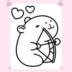 Top 30+ Tranh tô màu capybara đáng yêu và vô tri nhất cho bé